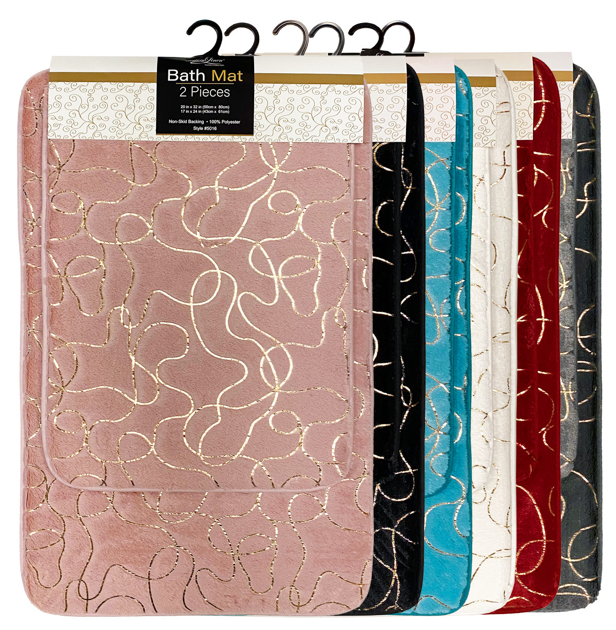 2 Pc Memory Foam Bath Mat Set